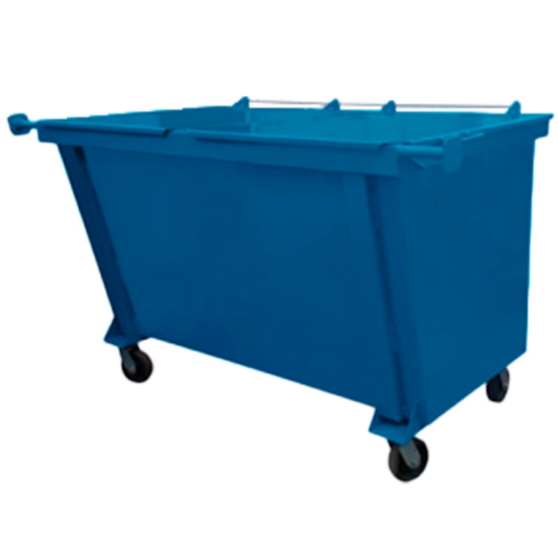 Container de Lixo 800L Metálico Rodízio 6x3